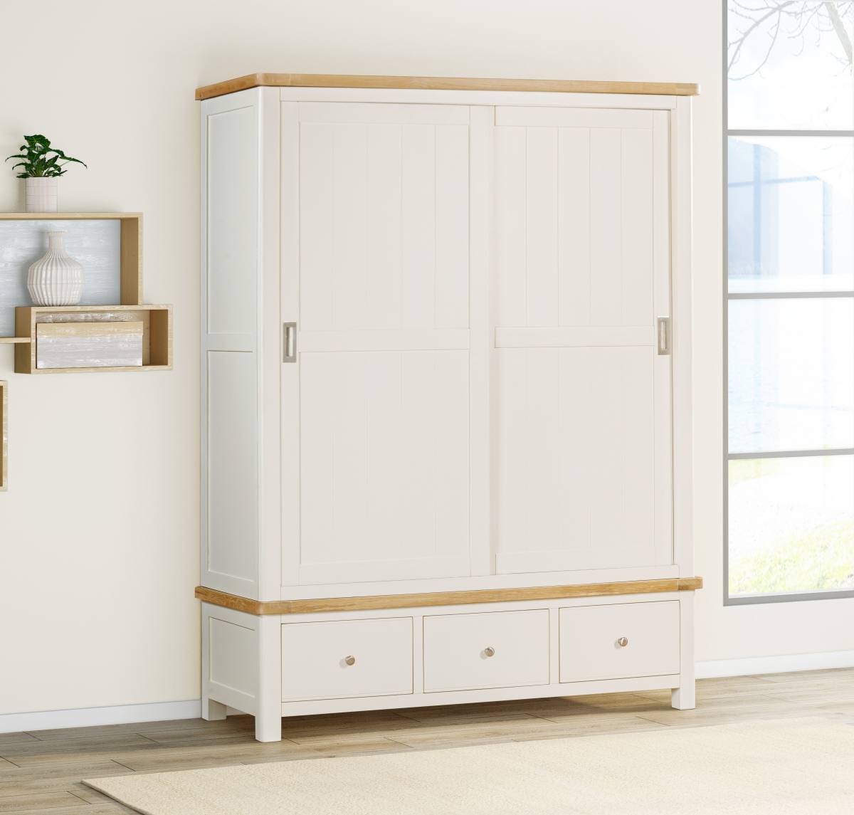 Large double wardrobe with sliding doors store
